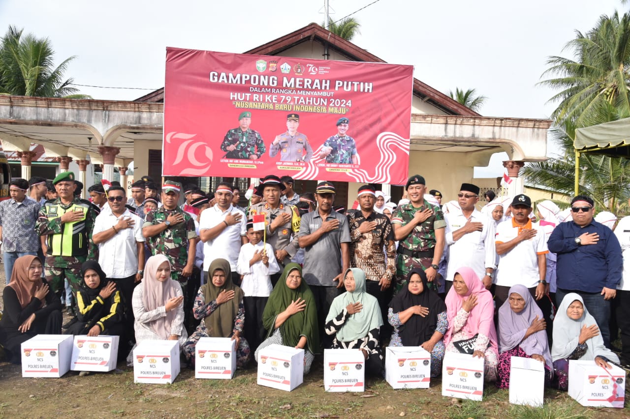 Sambut HUT RI Ke 79, Polres Bireuen Bersama TNI dan Pemda Ajak Masyarakat Kobarkan Semangat Hari ...